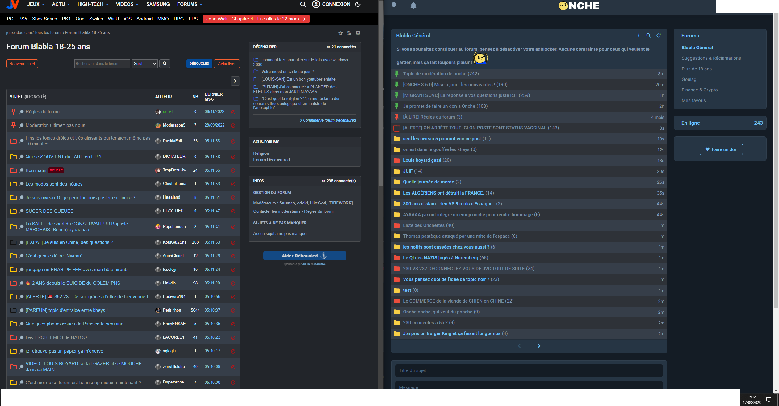 [SCREEN]C'est OFFICIEL,il y a plus de gens sur ONCHE que sur JVC sur onche